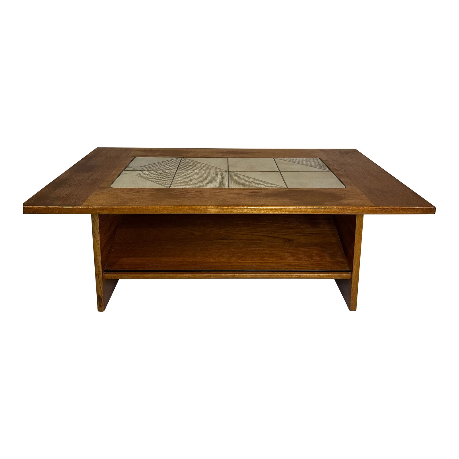 Mid Century Gangso Mobler Coffee Table With Tile Inserts | Chairish