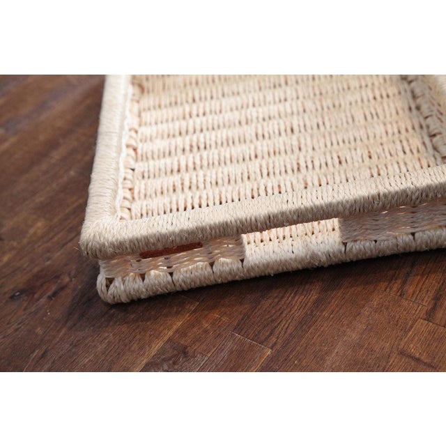 Rectangular Sisal Tray Cream | Chairish