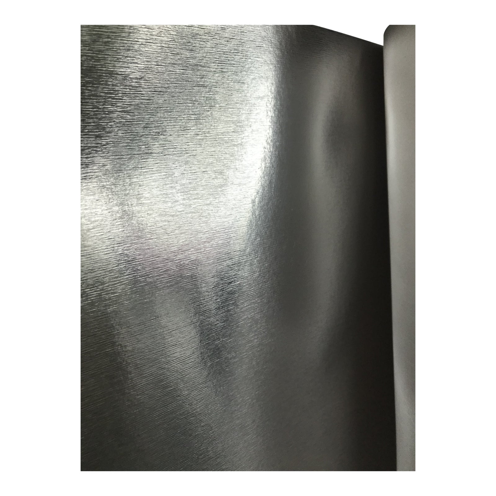 Phillip Jeffries Vinyl Silver Wall Covering | Chairish