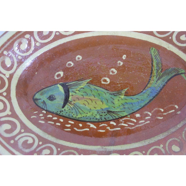 1950s Small Vintage Rustic Primitive Art Folk Art Mexican Redware Fish ...