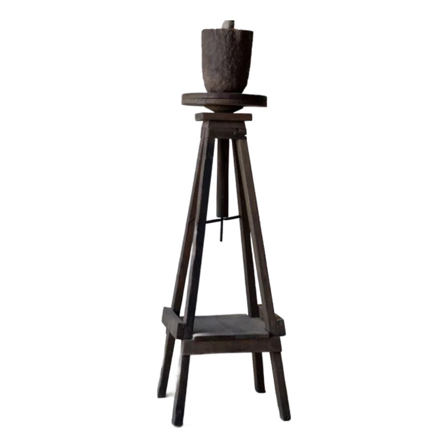 Carol Hicks Bolton Reclaimed Wood Sculpture Stand | Chairish