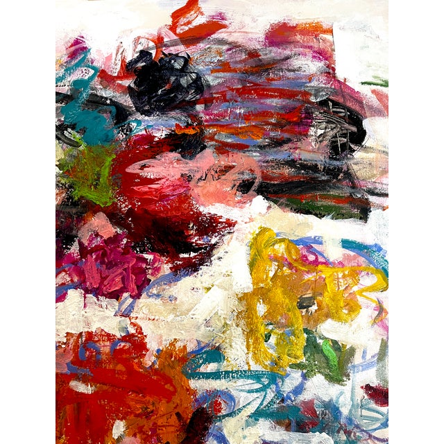 Wake Up Call , an Original Acrylic Abstract Painting | Chairish