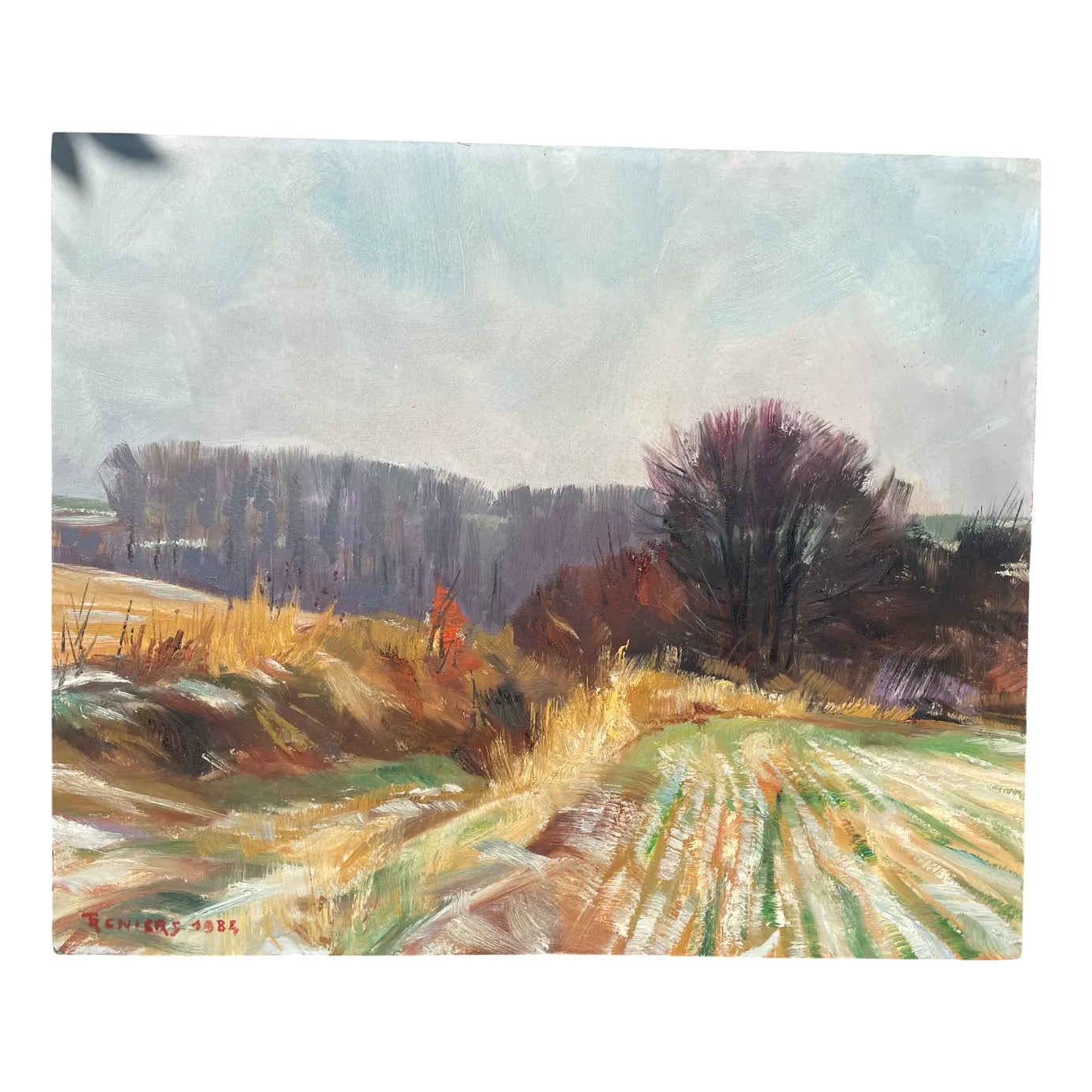 Tony Reniers, Landscape, 1984, Oil on Panel | Chairish