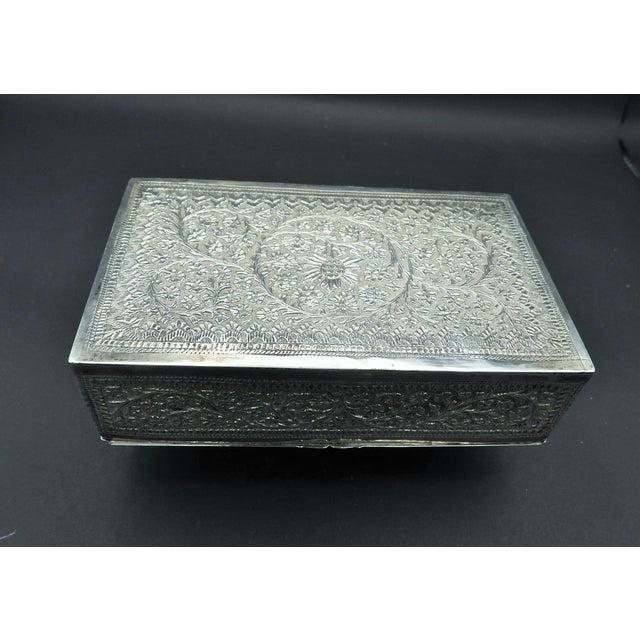 Antique Aestetic Style Floral Sterling Silver & Gilt Box | Chairish
