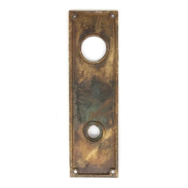 Mid 20th Century 7.875 In. Polished Bronze Entry Door Back Plate | Chairish