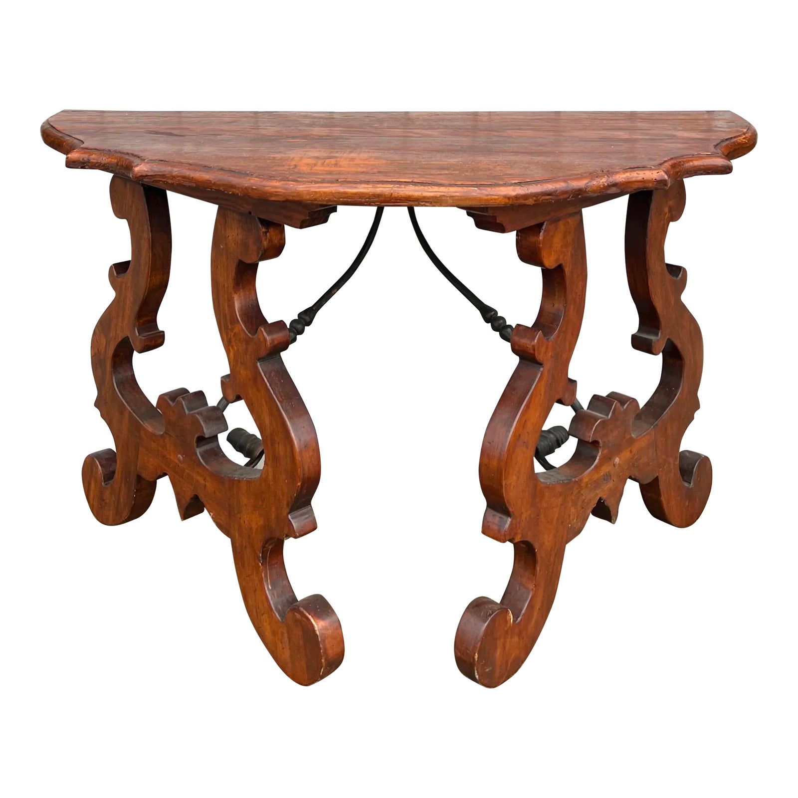 Rustic Spanish Revival Console Table | Chairish