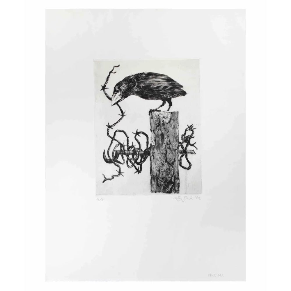 Leo Guida, Crow, Etching, 1972 | Chairish