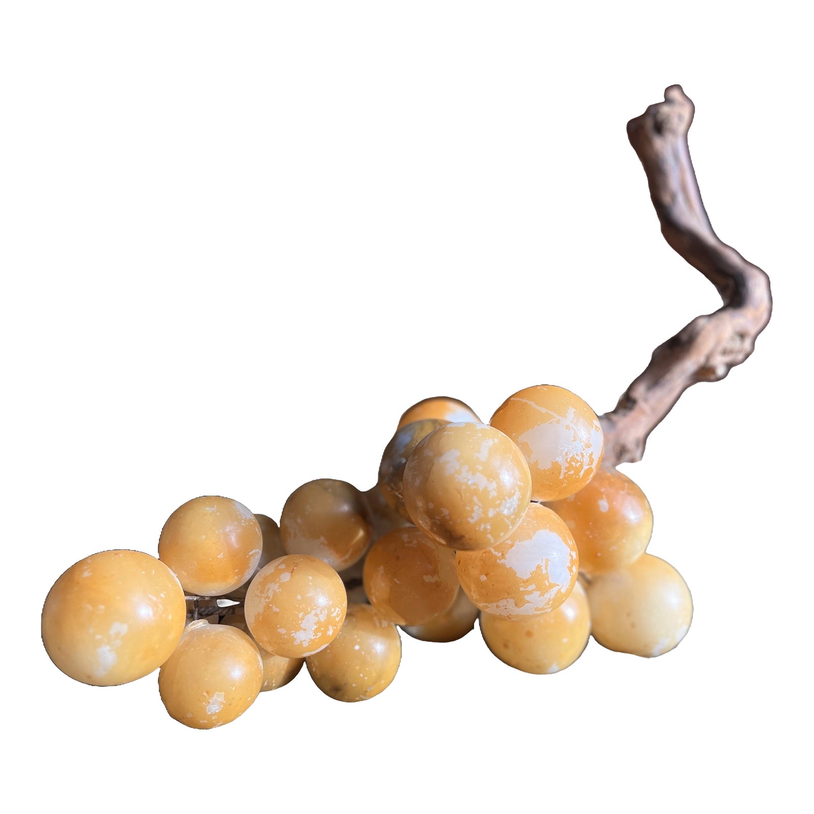 Vintage Italian Natural Alabaster Stone Grape Cluster With Natural ...