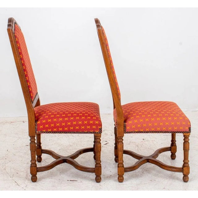 French Louis XIII Style Upholstered Side Chair, 2 | Chairish