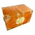 Korean Wood and Brass Table Box or Vanity Box | Chairish