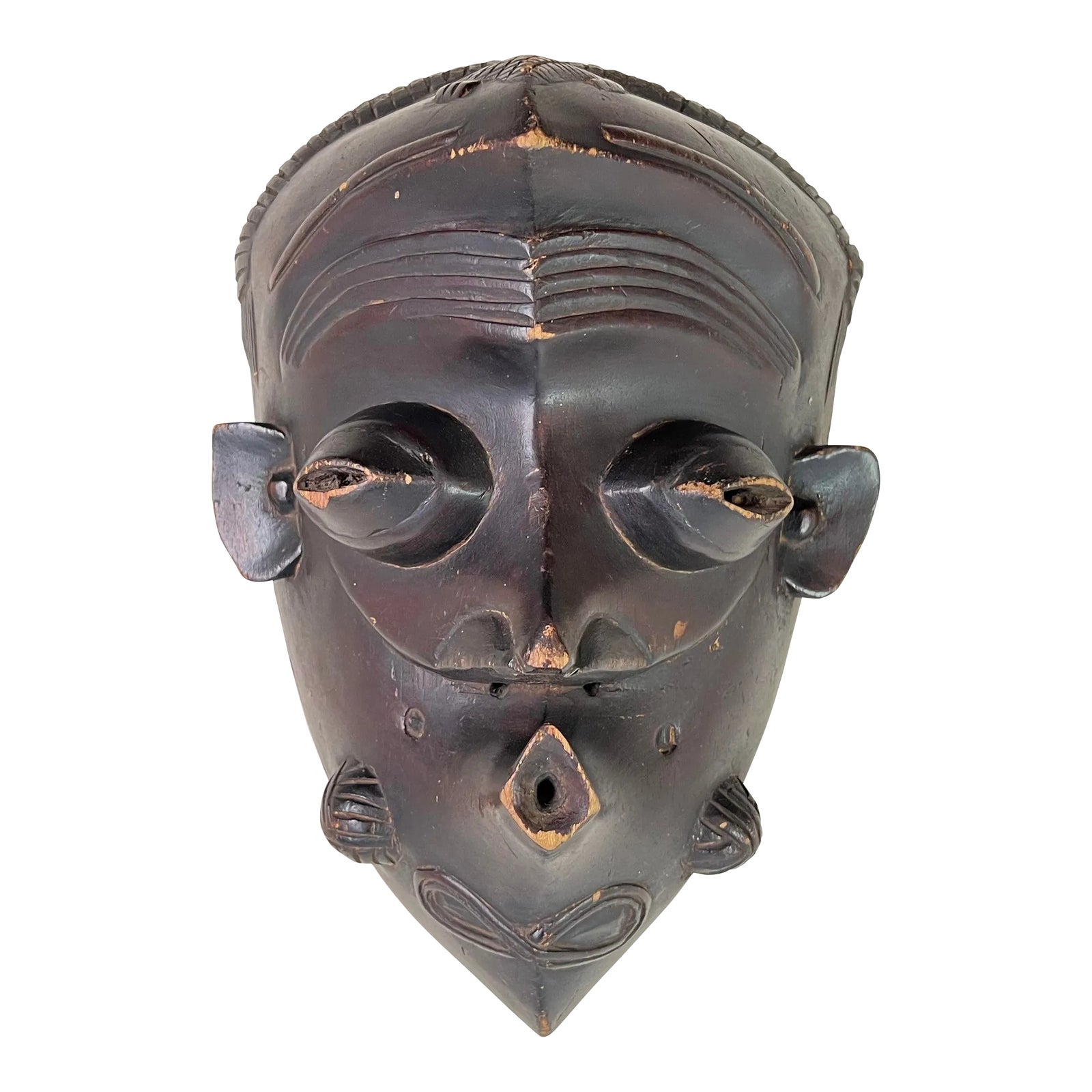 Vintage African Bena Lulua Mask | Chairish