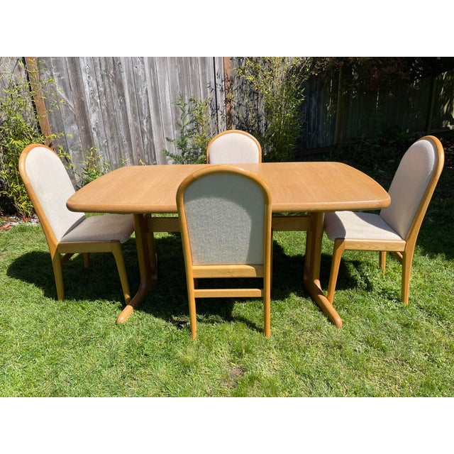 Ansager Mobler Danish Modern Blonde Expandable Pedestal Dining Table ...