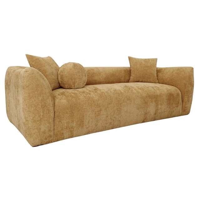 Roshia Soft Caramel Sofa | Chairish