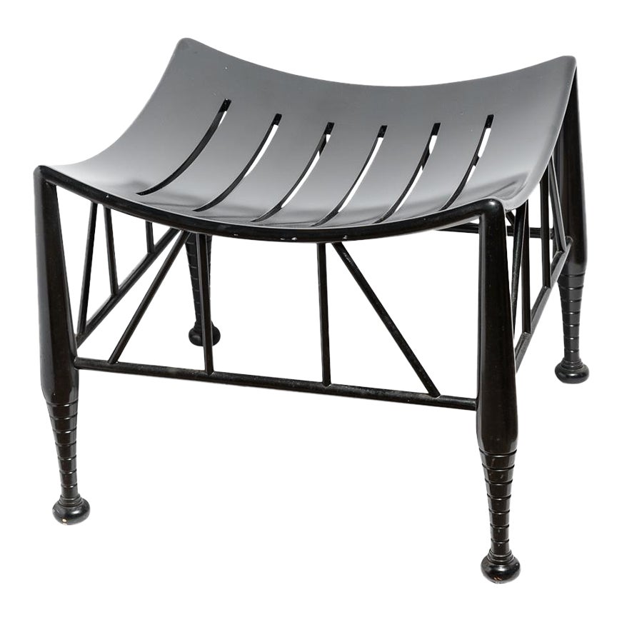 Thebes Stool in Ebonized Wood, Liberty & Co Style | Chairish