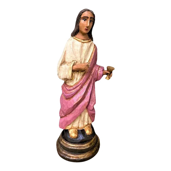 Large Mexican Santo Image of Santa Barbara by Jorge Morales Europa ...