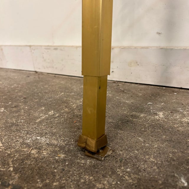 Mid Century Modern Brass Tension Rod Room Divider Gold Aluminum | Chairish