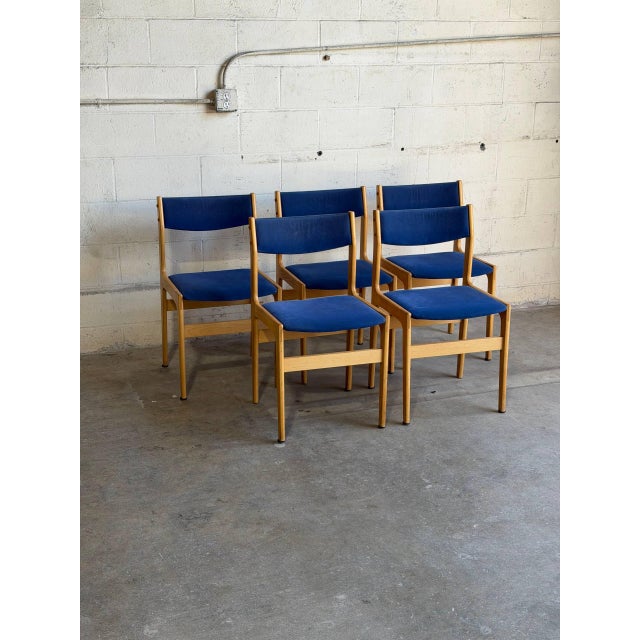 Mid 20th Century Set of 5 Danish Modern Dining Chairs in the Style of ...