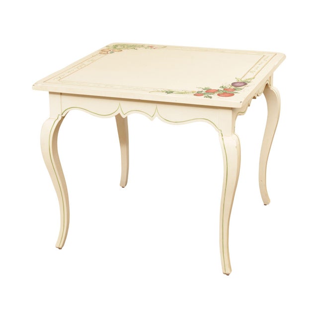 Quality Hand Painted Square Dining Table | Chairish
