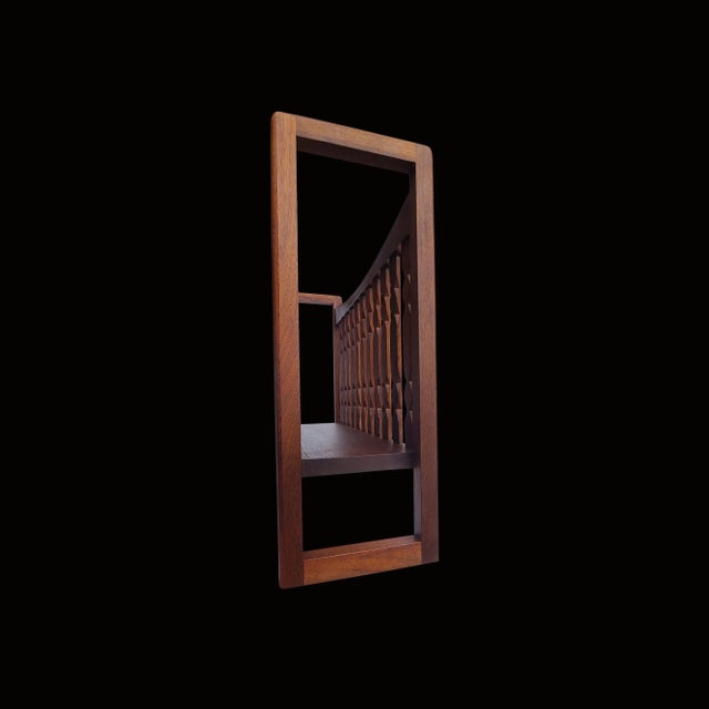 1960s Notched Solid Wood Columns Magazine Rack/Holder by Arthur Umanoff ...