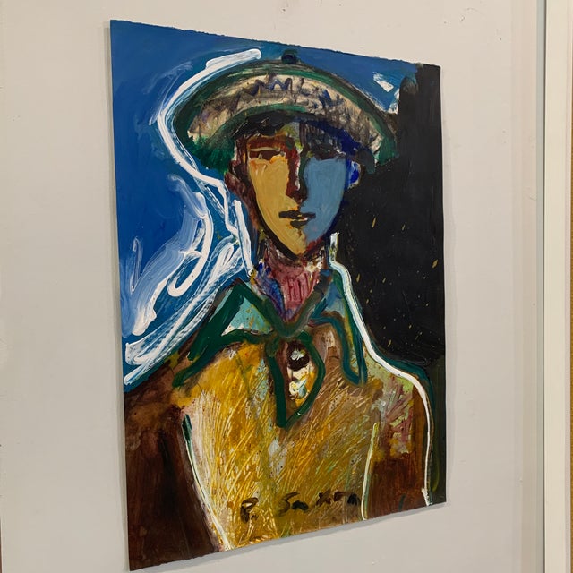 Contemporary Fauvist Figurative Painting on Paper by Phil Saxon | Chairish