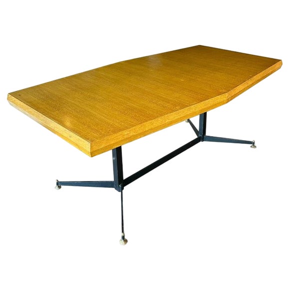 Vintage Wooden Conference Table | Chairish