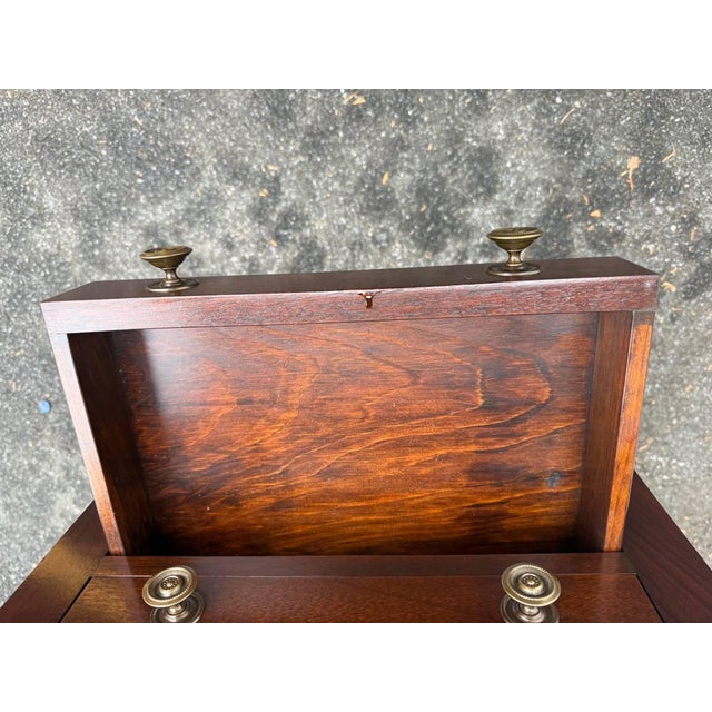 Vintage American Sheraton Two Drawer Nightstand Side Table | Chairish