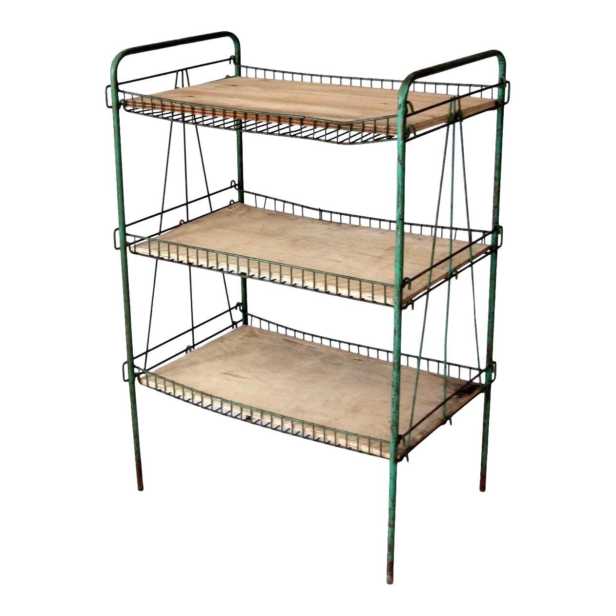 Vintage wire shelving units store