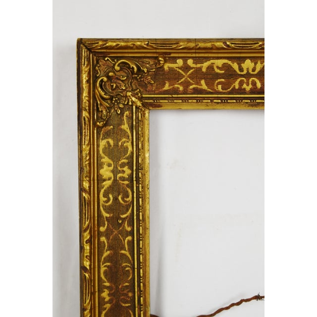 Antique Gold Gilt Wood Frame W/ Ribbon Topper | Chairish