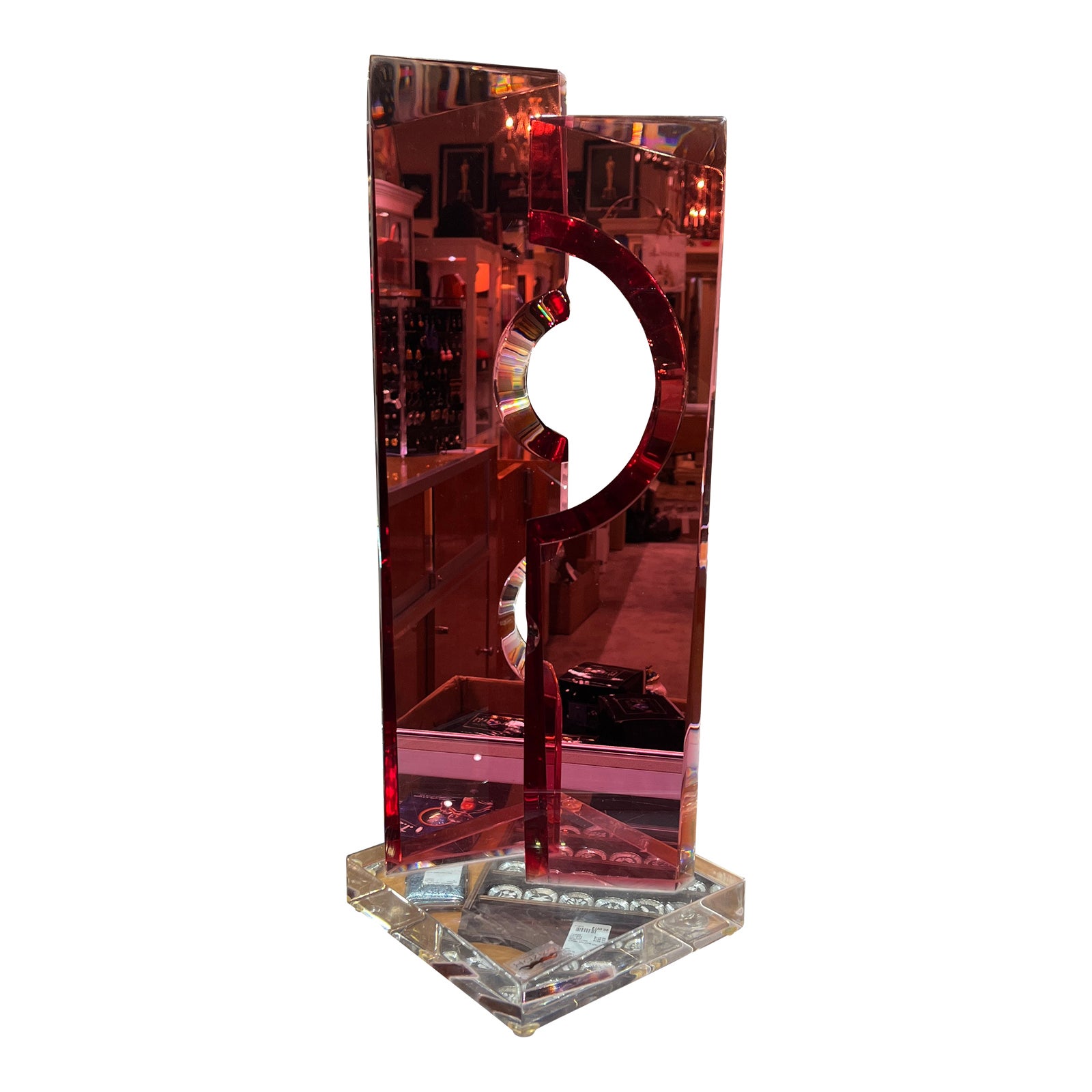 Haziza Red Acrylic Statue | Chairish