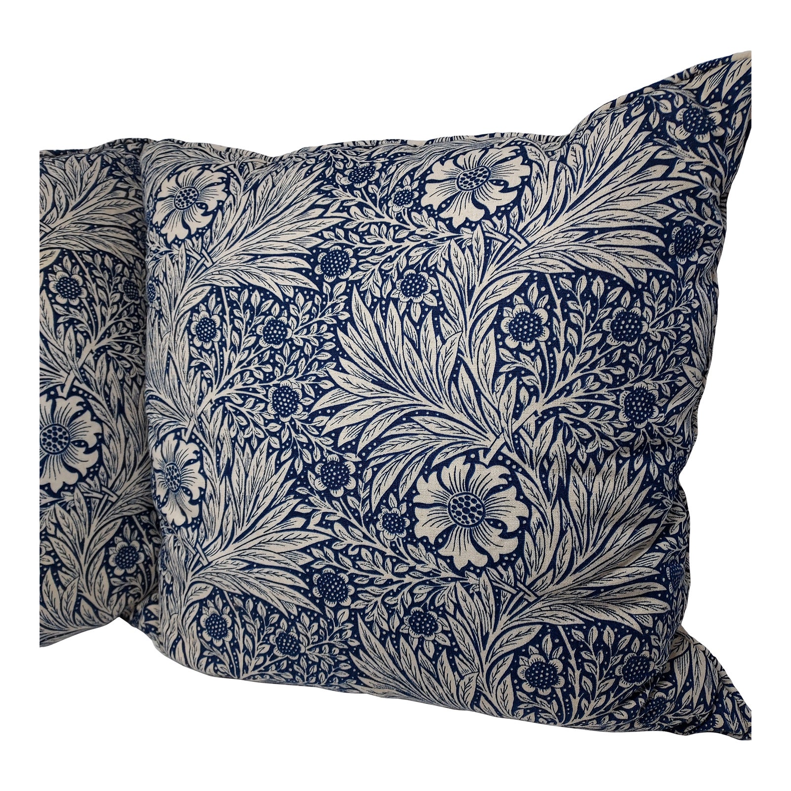 William Morris Pillow Covers Set of 2 Marigold Print Indigo Color 20" X ...