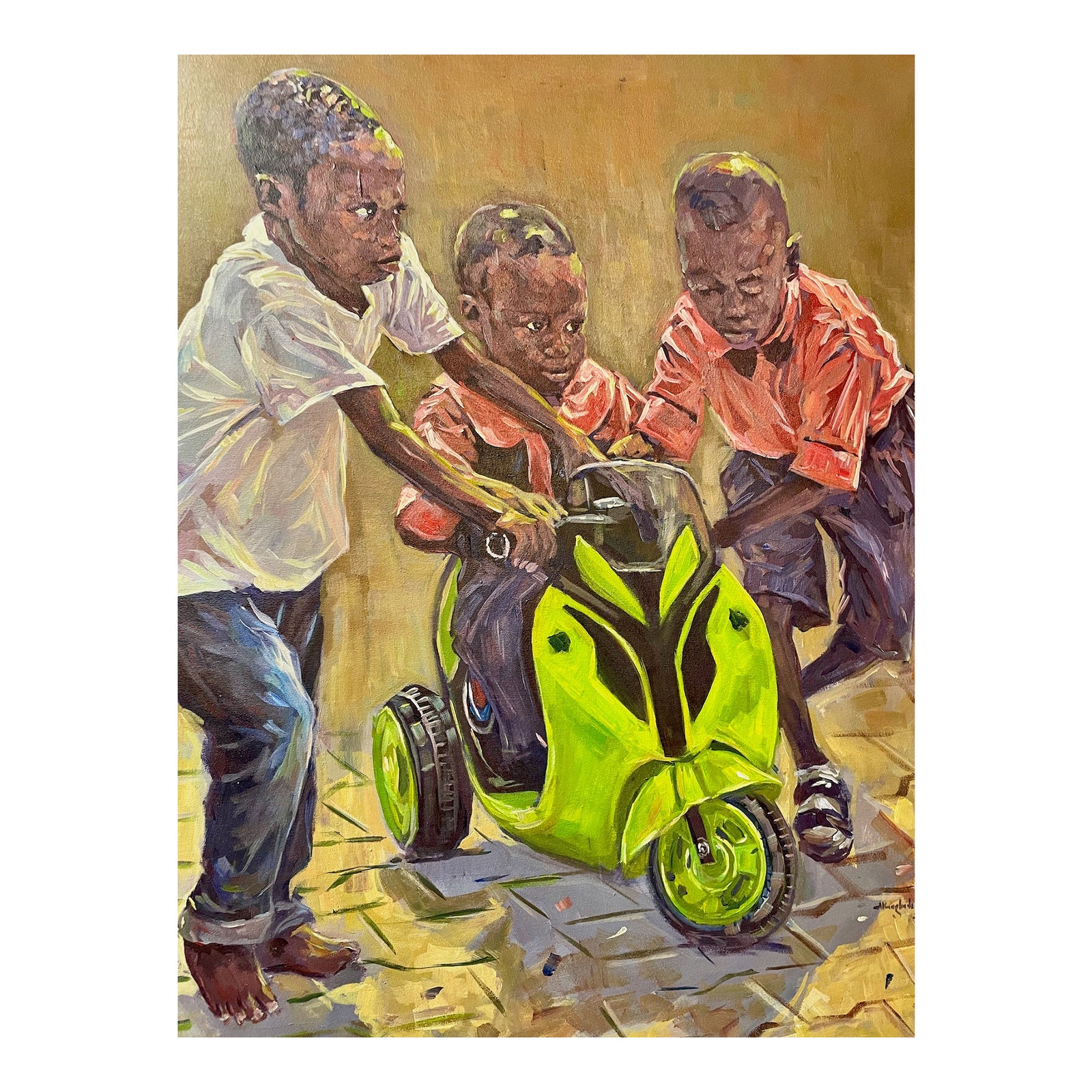 "Love" by Nigerian Artist Akingbade Mayowa | Chairish