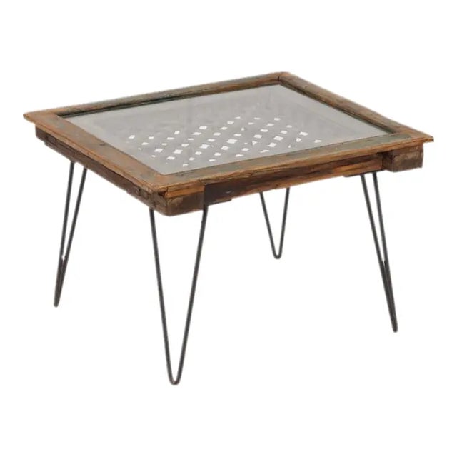 Antique Indian Iron Window Coffee Table | Chairish