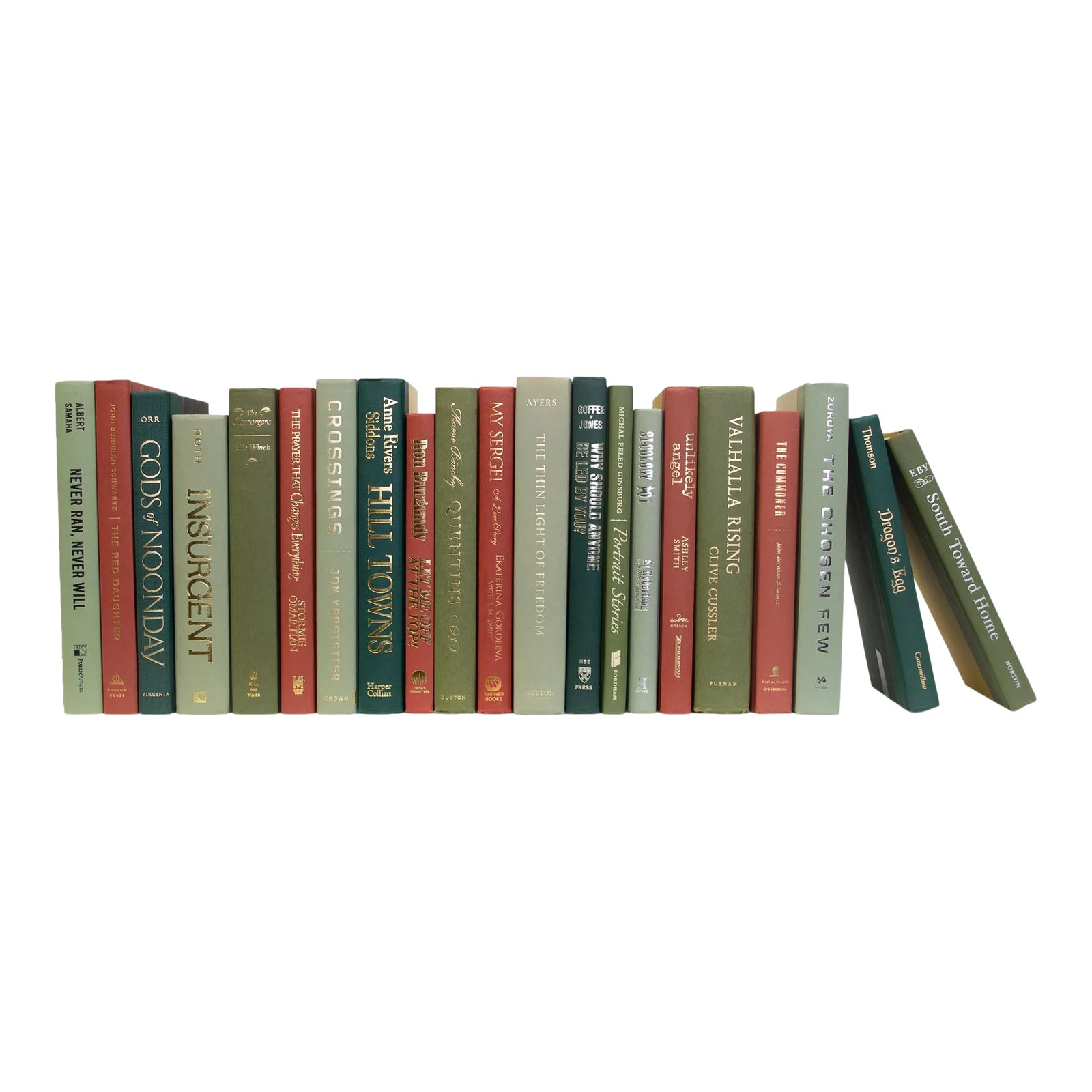 Decorative Books - Autumn Pine Books - Green and Red Books By The Foot ...