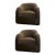 Caracole Modern Dark Gray Mohair Eclipse Club Chairs Pair | Chairish