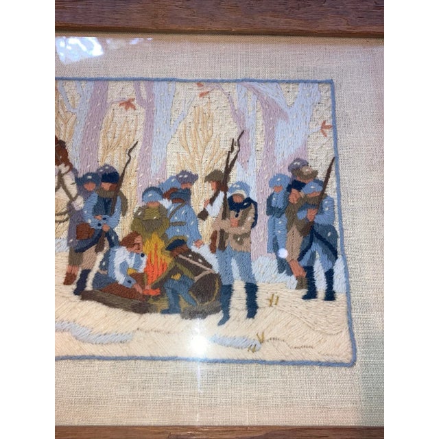 Vintage George Washington at Valley Forge Winter Scene Horses Finished ...