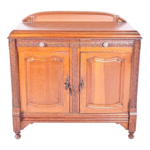 Tall oak sideboard store