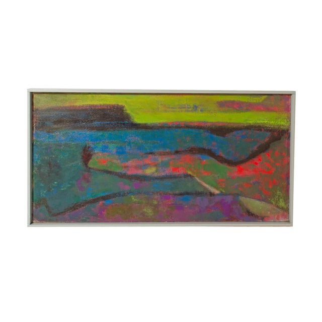 Signed “Rhythmic Landscape” Oil on Canvas Abstract Painting by Martin ...