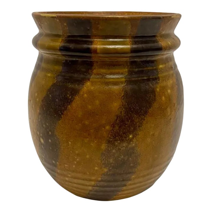 Vintage McCoy Lancaster Colony Art Pottery Vase Mottled Swirl Design ...