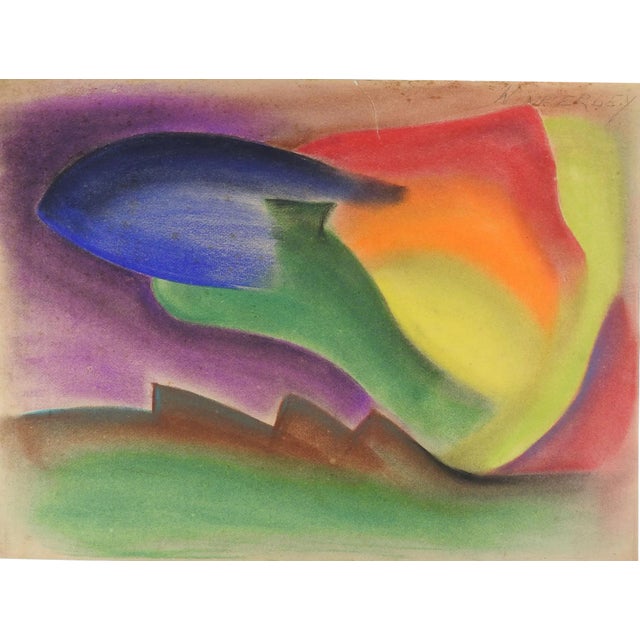 Abstract Pastel Painting | Chairish
