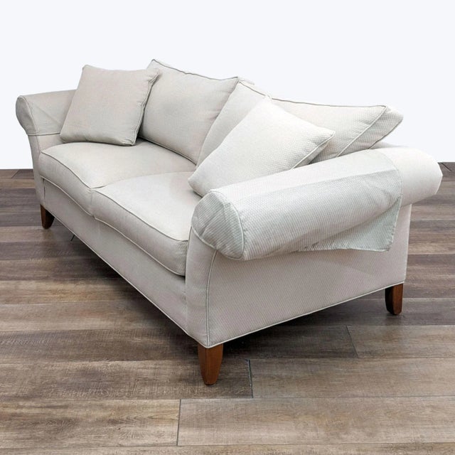 Ethan Allen Traditional Rolled Arm Sofa | Chairish