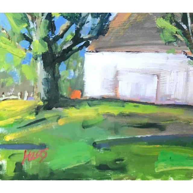 Rush Ranch Barn Original Plein Air Landscape Oil Painting | Chairish