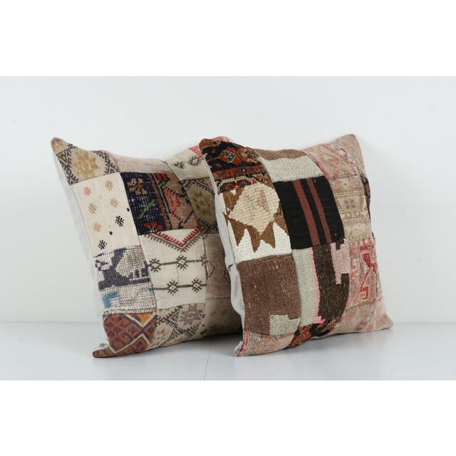 Turkish Patchwork Pillow Cover - a Pair | Chairish