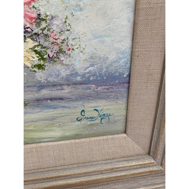 Vintage Daisy Bouquet Framed Original Oil Painting | Chairish