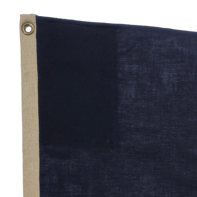 Large Reconstructed Vintage Cotton Nautical Flag | Chairish