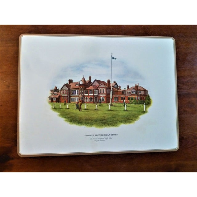 British Golf Courses Table Placemats (4) Mint in Box | Chairish