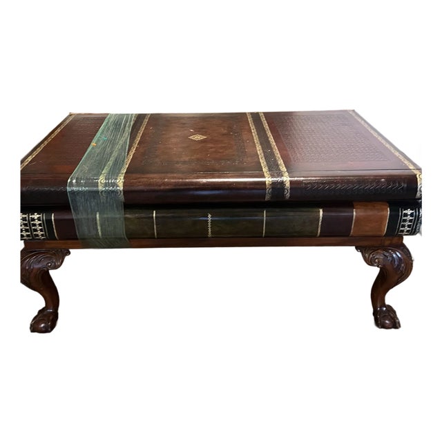 Maitland-Smith Book Stack Coffee Table With Claw-Foot Legs | Chairish
