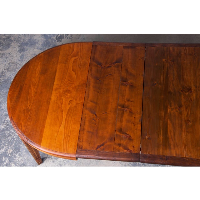 French Neoclassical Style Extendable Maple Dining Table | Chairish