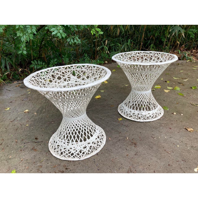 Vintage Russell Woodard Spun Fiberglass Side Tables - Set of 2 | Chairish
