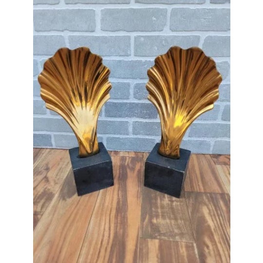 Neoclassical Brass Mallard Duck Head Fireplace Tools and 2 Shell ...