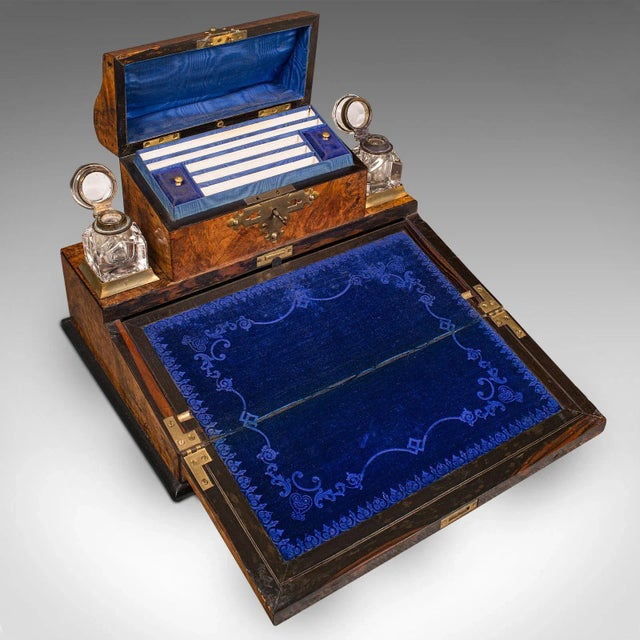 1860's Victorian Antique Desktop Writing Slope | Chairish
